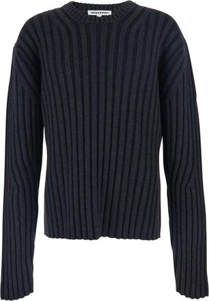 Jordan Luca Gerippter Pullover - Grau