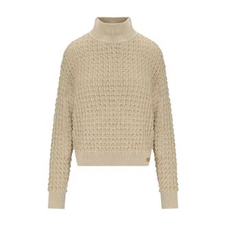 Elisabetta Franchi Haut en boucl&eacute; avec sequins - Femme - Pulls - Beige - Taille: 36 FR