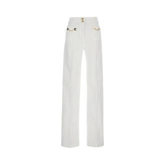 Elisabetta Franchi Femme, Jeans, Blanc, Taille: W25 Jeans droits