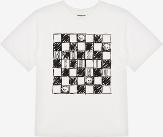 Moschino T-shirt maxi en jersey de coton imprimé - Blanc