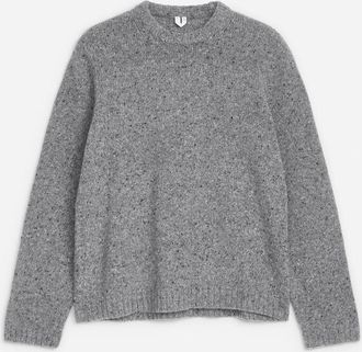 Arket Pullover Aus Einer Mischung Aus Wolle Und Alpaka -Grau