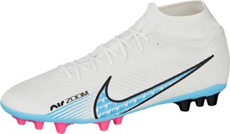 Nike Nike Herren Zoom Mercurial Superfly 9 Academy AG Sneaker, Weiß/baltischblau-rosa Explosion, 44.5 EU