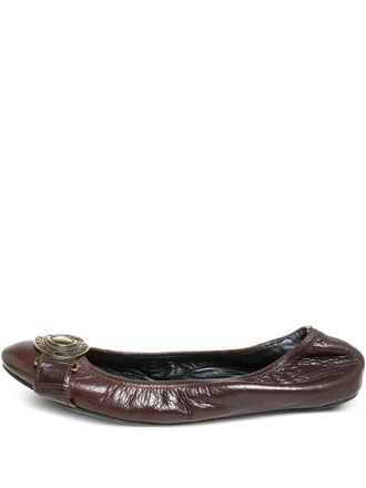 Burberry ballerines à détail de boucle - Marron