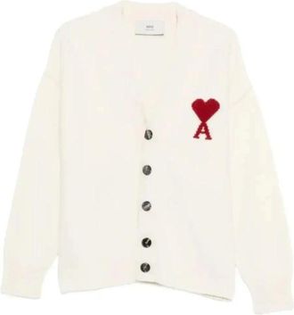 Ami Femme, Pulls, Blanc, Taille: 38 FR Cardigan Ami De Coeur