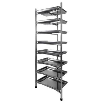 Generic 8-lagiges Metall-K&uuml;chenaufbewahrungsregal - Standb&auml;ckerregal und Gem&uuml;sest&auml;nder f&uuml;r Speisekammer und Wohnzimmer nize K&uuml;chenutensilien und maximieren Si