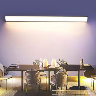 Generic Au&szlig;enwandleuchten LED mit Fernbedienung Schwarze Lange Wandlampe Moderne dimmbare Wandleuchte IP65 wasserdichte Wandleuchten f&uuml;r die Gartendekoration 