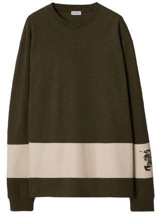 Burberry sweat en coton à imprimé EKD - Vert
