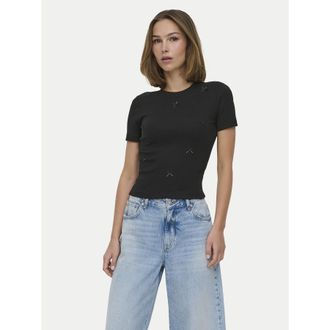 Only T-Shirt Femke 15369336 Schwarz Slim Fit