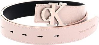 Calvin Klein CKJ Monogram Mono Hardware Outline Belt 25MM W90 Pale Conch Shell