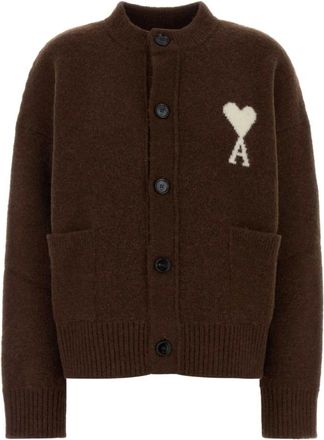 Ami Cardigan De Coeur - Femme - Pulls - Brun - Taille: 40 FR