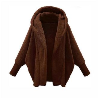 Generic Vestes en polaire pelucheuse pour femme - Doublées en polaire - Pour lautomne et lhiver - Vêtements dextérieur épais et chauds - Cardigan à capuche Sh