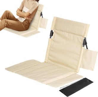 Generico Outdoor-St&uuml;hle, faltbar, wasserdicht, mit Seitentasche, Bodenstuhl mit R&uuml;ckenlehne, f&uuml;r Au&szlig;en, Innenbereich, Wandern, Picknick, Garten, Hof