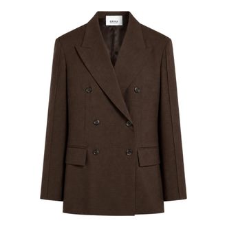 Erika Cavallini Semi Couture Ambra Zweireihiger Blazer - - Jackets - Damen - Braun - L