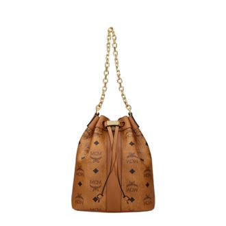 MCM Mcm Femmes Sacs &agrave; Main Tiss&eacute;s Marron Et Cognac