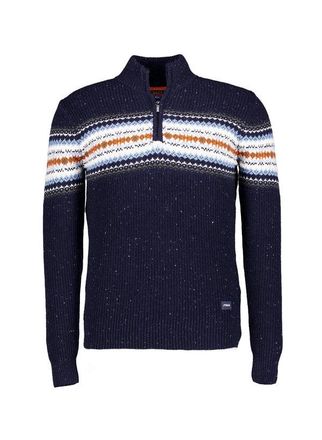 N.Z.A. Herren Pullover blau Norweger