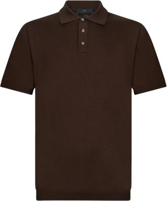 Liu Jo Homme, Tops, Brun, Taille: 2XL Polo en maille m&eacute;lange soie