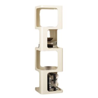 Generic Bodenstehendes Bücherregal, Kreatives Bücherregal, Bücheraufbewahrung Und -Organisation, Geeignet for Schlafzimmer, Wohnzimmer Und Büro(White,4-Layer)