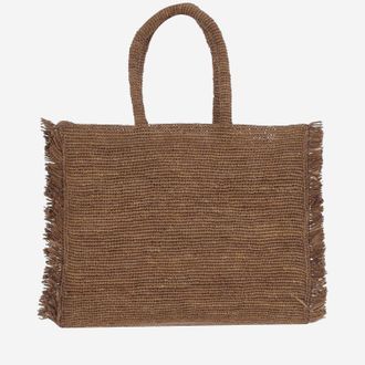 MC2 Saint Barth Womens Handbag Raffia Brown Handbags Hand Bags