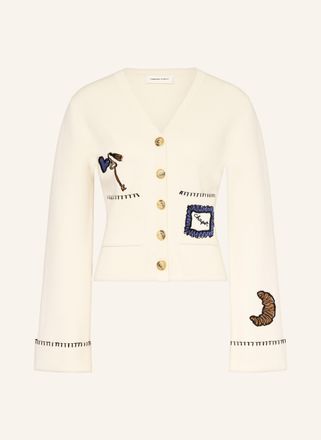 Fabienne Chapot Strickjacke Betty Mit Stickereien weiss
