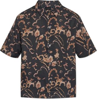 AllSaints Homme, Chemises, Noir, Taille: L Fortune Short Sleeve Boxy Shirt