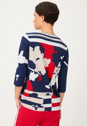 Olsen T-Shirt Shirt mit Panneaux-Print