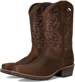 Ariat Homme Hybrid Roughstock Square Toe Cowboy Boot Botte de Western, Marron Vieilli, 45.5 EU Large