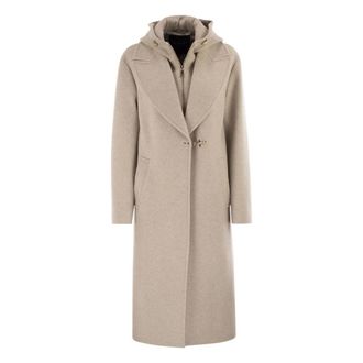 Fay Femme, Manteaux, Beige, Taille: 34 FR Manteau Doubl&eacute; Crois&eacute;