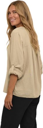 Kaffe Langarm-Bluse Kamilia 46, Chinchilla