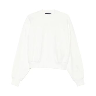 Sportmax Femme, Sweatshirts et sweats &agrave; capuche, Blanc, Taille: 42 FR Spdeditore 085 SweaT-shirt
