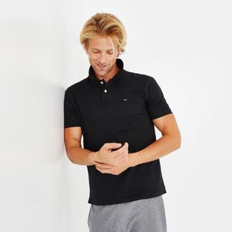 Eden Park Polo Noir En Coton Pima Stretch Old Ref Pp