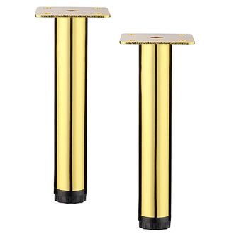 Generic Schwarze Sofabeine Aus Metall (10, 12, 13 cm) - Ersatz F&uuml;r M&ouml;bel Wie B&uuml;cherregale, Tische, Schr&auml;nke, Kommoden Mit Verstellbaren, Rutschfesten Fu&szlig;kappe