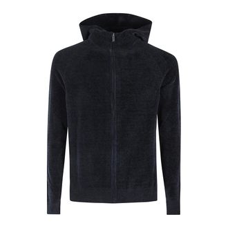 Roberto Ricci Design Velvet Zip Knit Hoodie - - Sweatshirts & Hoodies - Herren - Blau - S