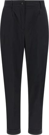 Kiton Femme, Pantalons, Noir, Taille: 40 FR Pantalon en popeline de coton stretch