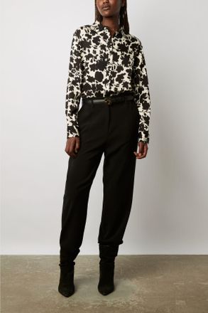 Gerard Darel Pantalon carotte 7/8 et dos &eacute;lastiqu&eacute; - ELLYES - Noir