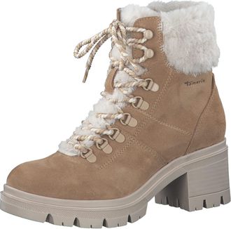 Tamaris Damen Bequemschuhe, Frauen Schn&uuml;rschuhe,TOUCHit-Fu&szlig;bett,warm gef&uuml;ttert,schn&uuml;rer,Schnuerschuhe,Schnuerer,Schnuerung,Camel,37 EU