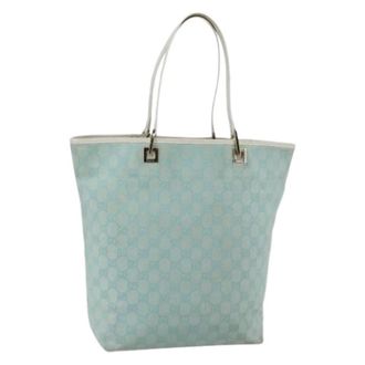 Gucci Pre-owned Vintage Canvas Tote Bag - - Pre-owned - Damen - Blau - ONE SIZE