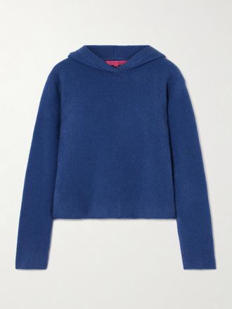 The Elder Statesman Sweat &Agrave; Capuche Raccourci En Cachemire - Bleu