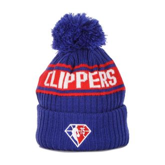 New Era NBA Draft Pom Pom Hat Clippers - - Accessories - Herren - Blau - ONE SIZE