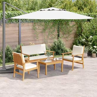 vidaXL Vidaxl - Set Divano Da Giardino Con Cuscino 4 Pcs Marrone 75 X 45 X 38cm