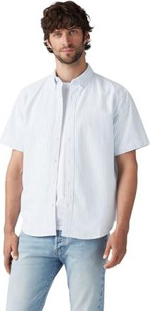 Levi's Homme Chemise Manches Courtes Authentic Waylon Stripe Della Robbia Blue Blue XL