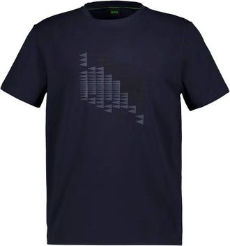 HUGO BOSS Herren T-Shirt blau Baumwoll-Stretch