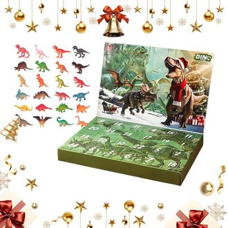 Generico Dinosaurier-Countdown-Kalender f&uuml;r Kinder, 24-teiliges Weihnachts-Spielzeug, saisonale Dekoration, f&uuml;r Schlafzimmer, Wohnung, B&uuml;ro, Schule, Schreibtis