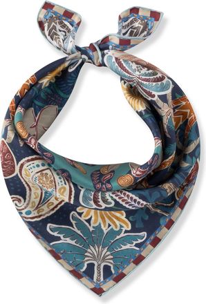 Codello Nickituch mit Paisleymuster und Palmen-Motiven