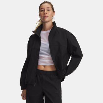 Under Armour Unstoppable Webstoff Oberteil mit durchgehendem Zip f&uuml;r Damen Ultimate Schwarz / Ultimate Schwarz XXL