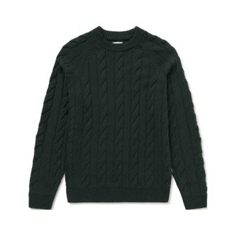 Ecoalf Dicker Strick Dunkle Kiefer Pullover - - Knitwear - Herren - Gr&uuml;n - XL