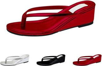 Generic Clearance UK - Tongs de plage pour femme - Sandales &agrave; bout clip - L&eacute;g&egrave;res et confortables - Fond &eacute;pais - Pantoufles d&eacute;contract&eacute;es - Sandales compens&eacute;e