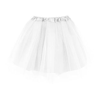 Generic Jupe en tulle pour femme - Noir - Jupe courte - Tulle blanche - Jupe en tulle rouge - Costume de carnaval - Tutu - Jupe de danse - Costume de chat - J