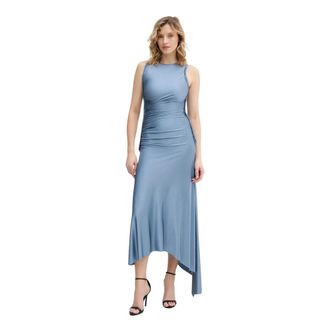 Victoria Beckham Femme, Robes, Bleu, Taille: 42 FR Robe mi-longue asym&eacute;trique