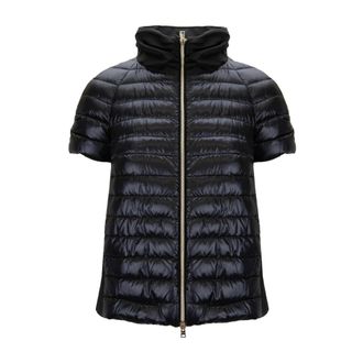 Herno Kurze Daunenjacke mit Rei&szlig;verschluss - - Jackets - Damen - Schwarzk - XS