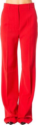 Max Mara Quasar Palazzo Pantalons - Femme - Pantalons - Rouge - Taille: 38 FR